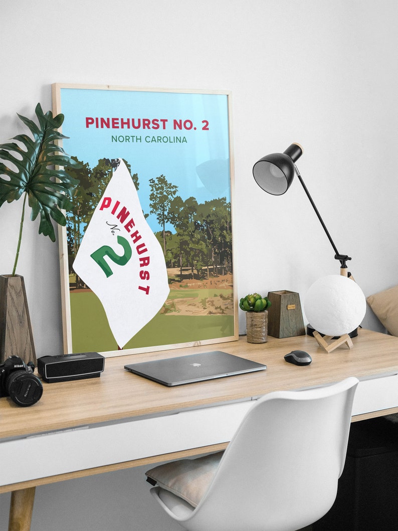 Pinehurst No.2 Golf Print Golf Decor Golf Poster Golf Wall Art Travel ...
