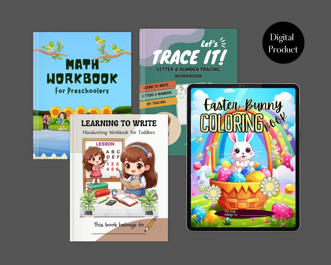 Preschool Kindergarten Learning Bundle, Activity Worksheet Printable ...