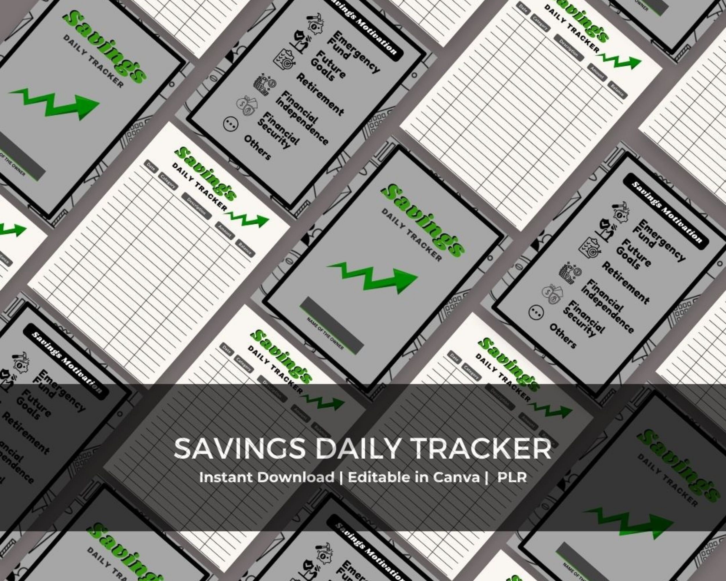 Budget Tracker Bundle Template With PLR Customizable in Canva Money ...