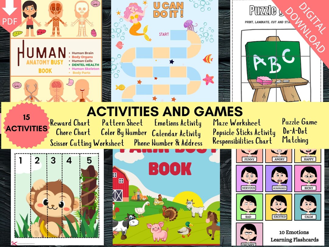 Busy Book Bundle for Toddlers With Resell Rights, Toddler Learning ...