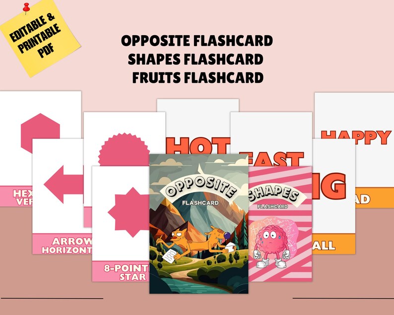 Preschool Flashcards, Montessori Flashcard Bundle, Printable Preschool ...