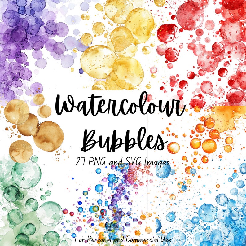 Complete Watercolour Bubbles Clipart Collection - High Quality ...