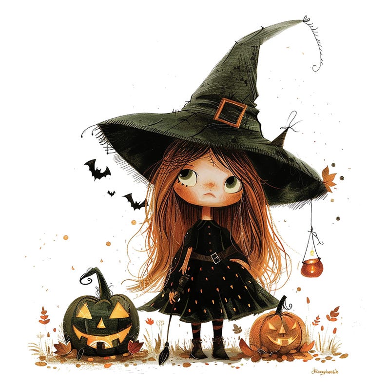 Halloween Witches Clipart Bundle, Digital Art (PNG, SVG) - Etsy