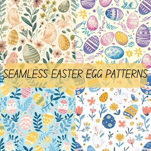 Easter Bunny Clipart – PNG & SVG Seamless Patterns - Etsy