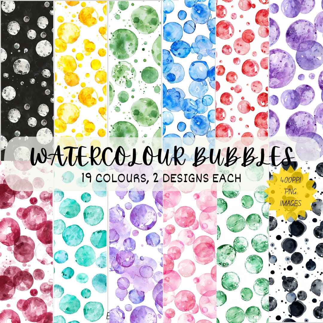 Watercolour Bubbles Clipart Collection - High Quality, Colourful ...