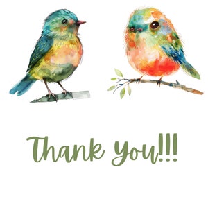 Quirky Bird Watercolor Art Set - 12 Whimsical Birds, Printable Wall ...