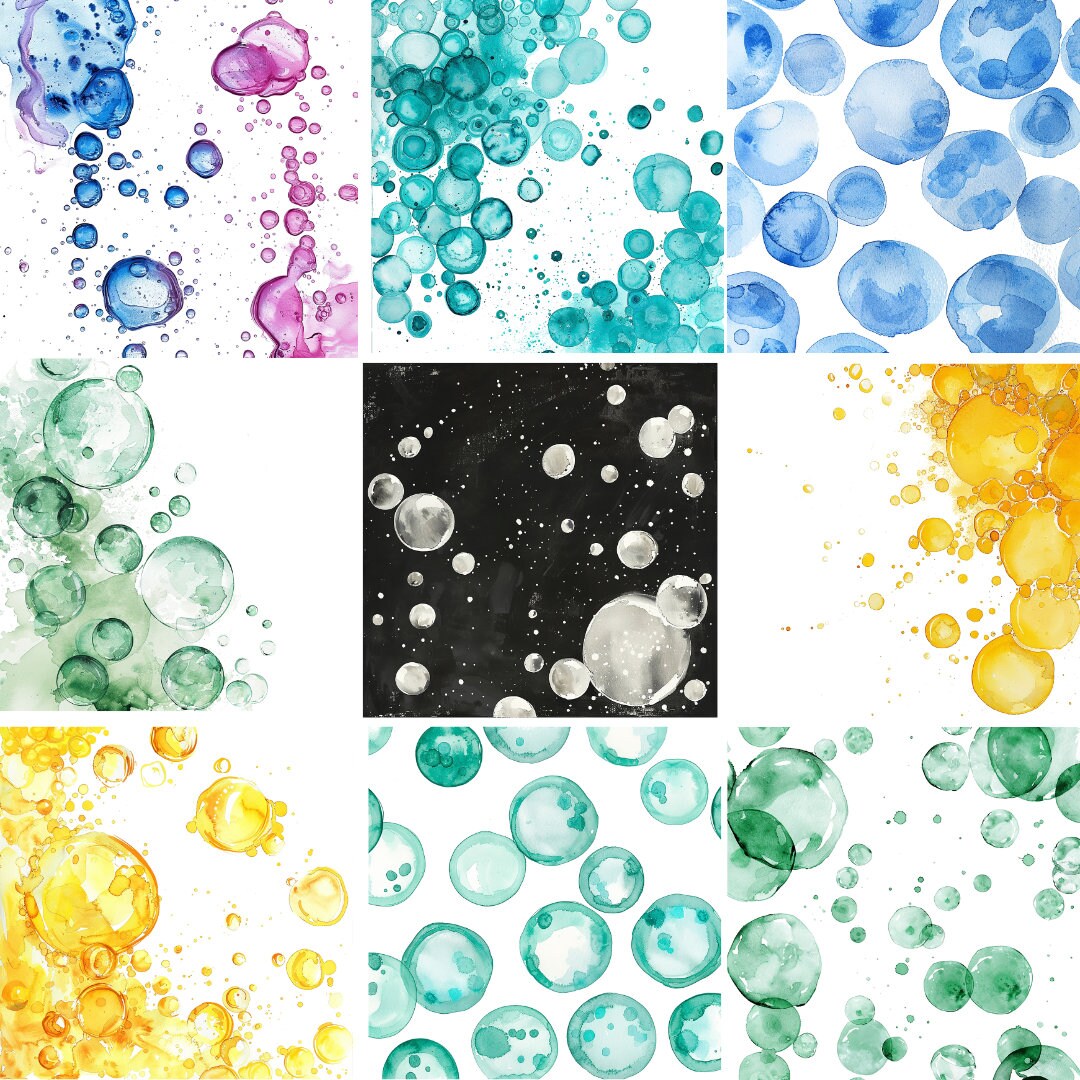 Complete Watercolour Bubbles Clipart Collection - High Quality ...