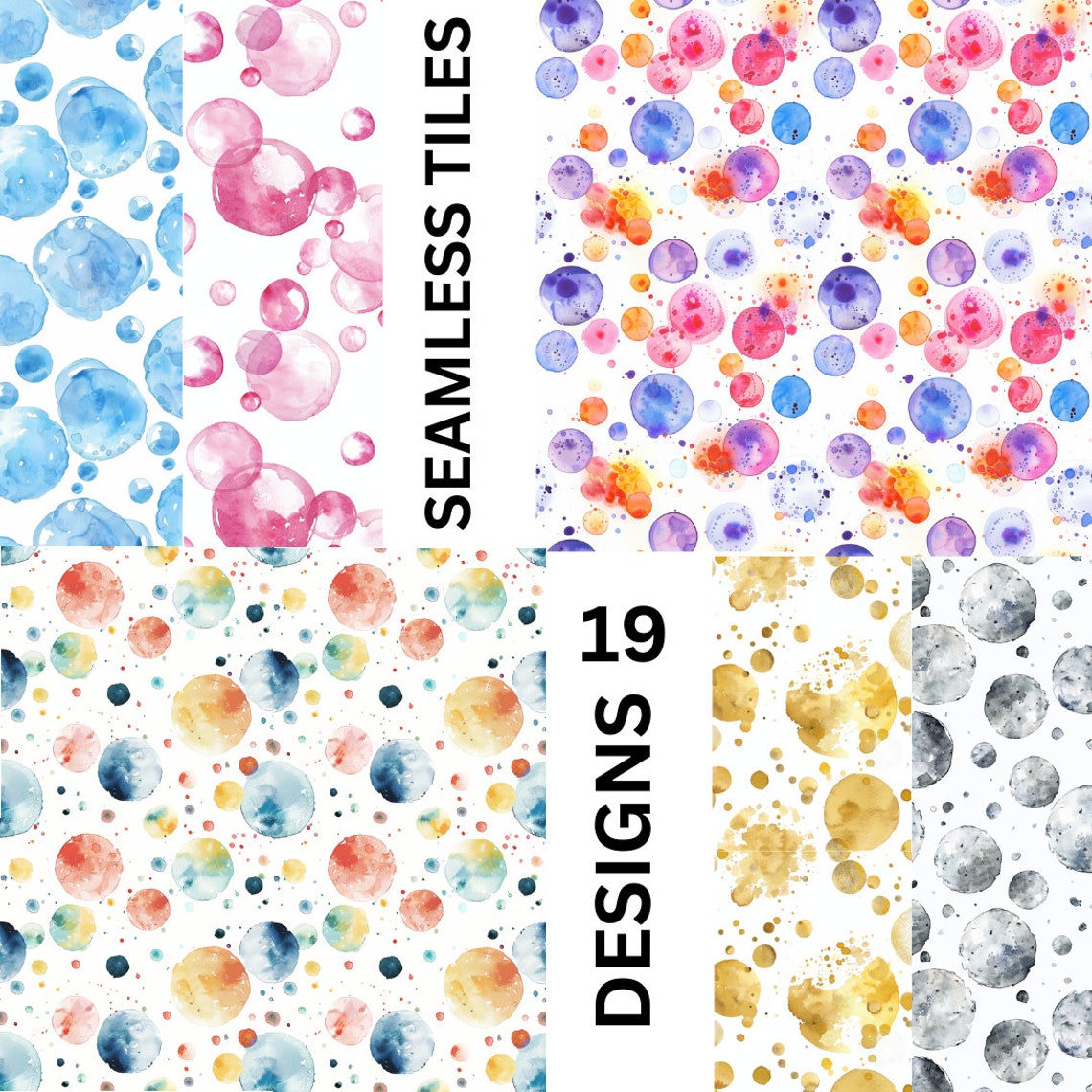 Watercolour Bubbles Clipart Collection High Quality, Colourful Digital ...
