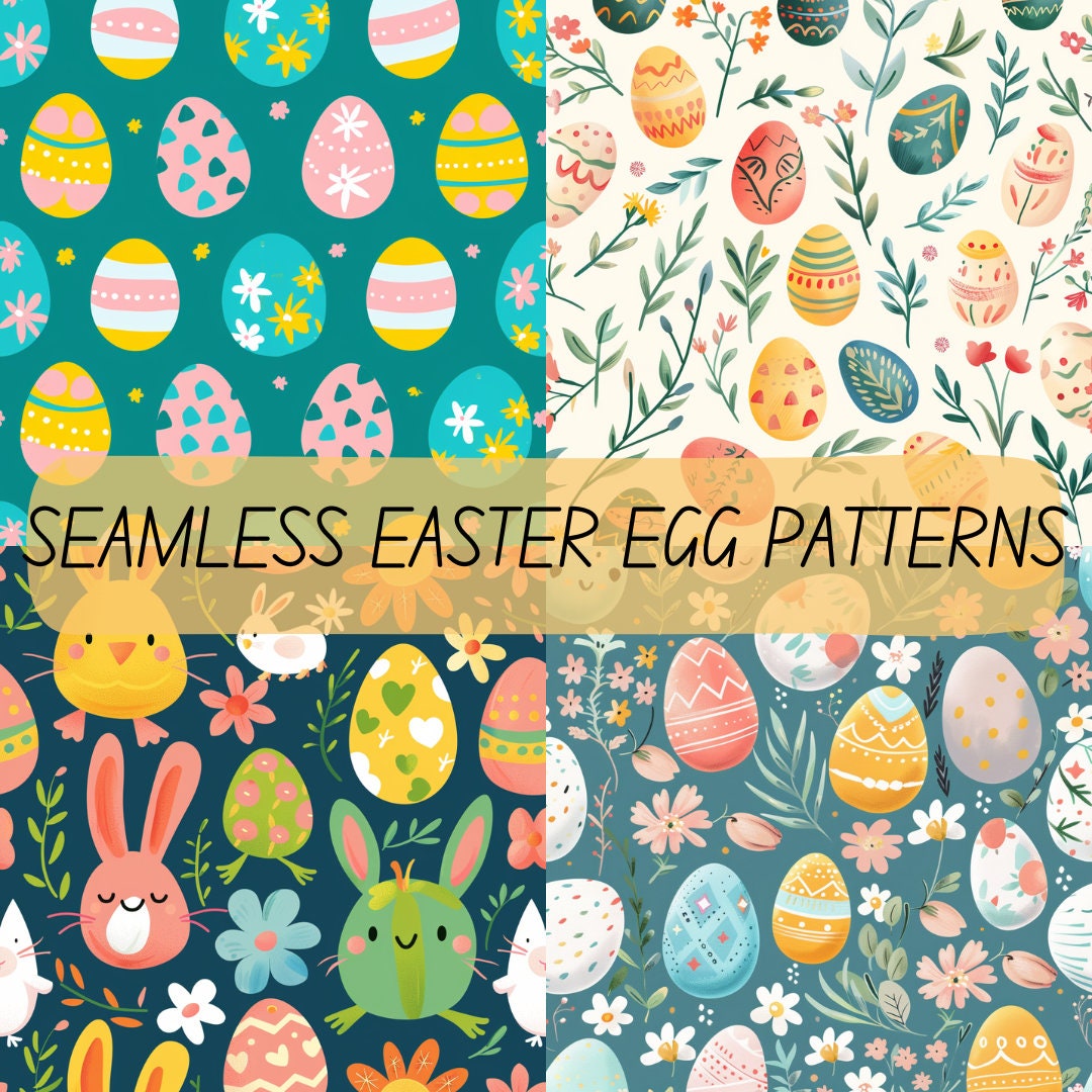 Easter Bunny Clipart – PNG & SVG Seamless Patterns - Etsy