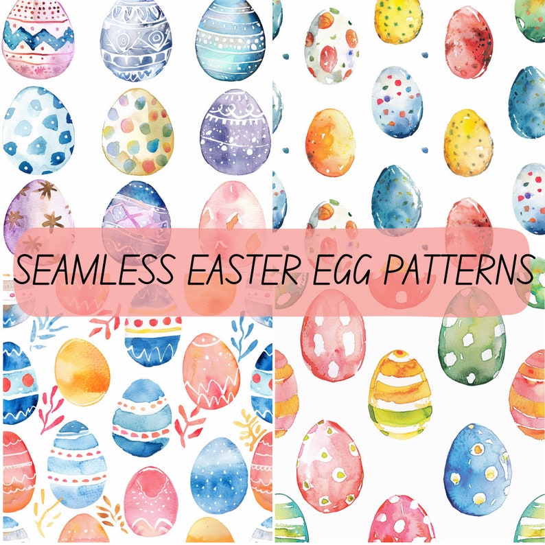 Easter Bunny Clipart – PNG & SVG Seamless Patterns - Etsy