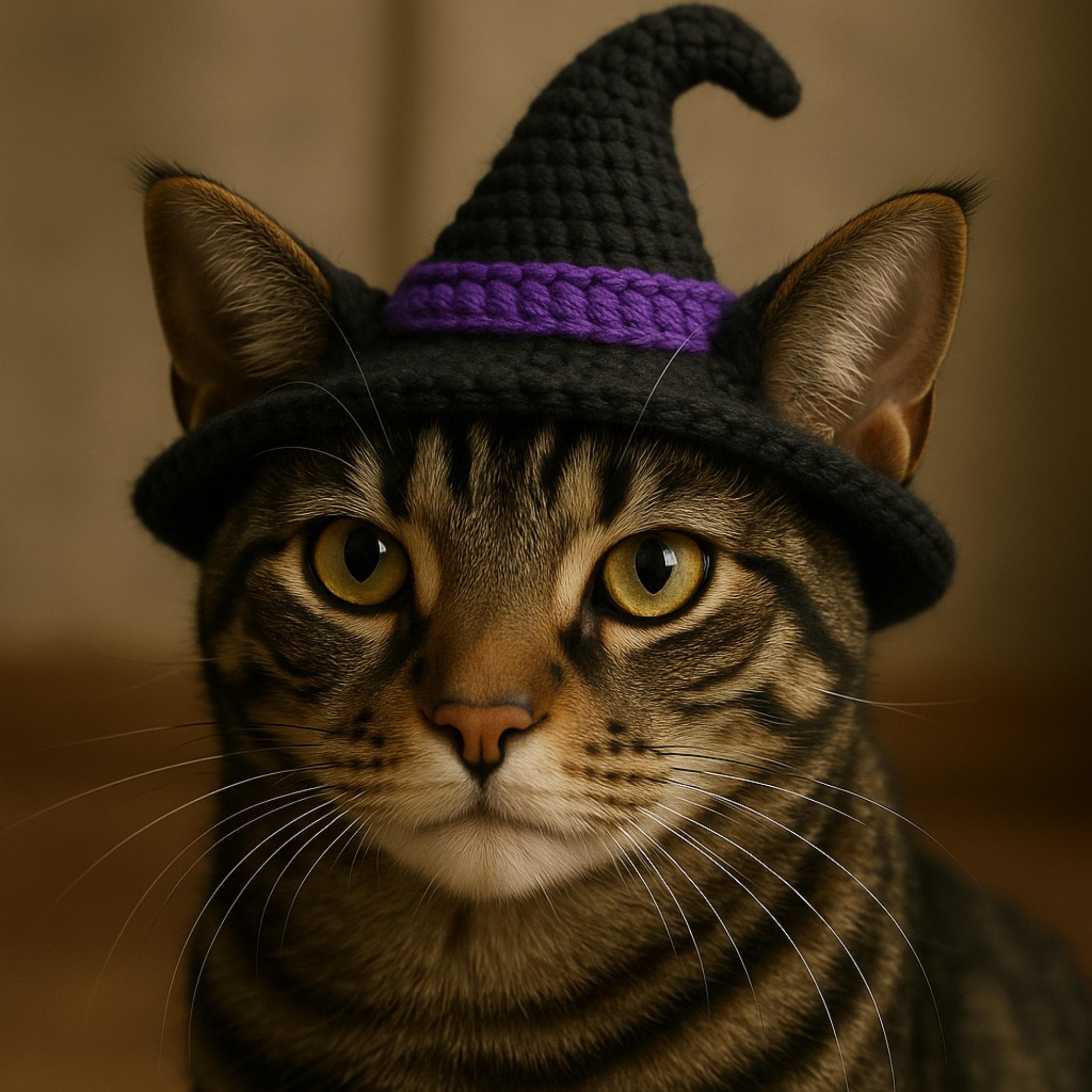Crochet Pattern Witch Cat Hat, Beginner, Halloween Knit, Gift for ...