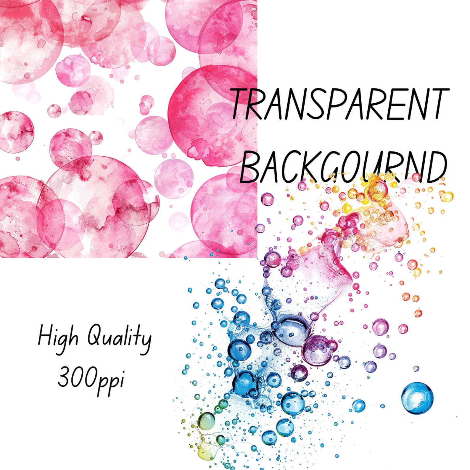 Complete Watercolour Bubbles Clipart Collection - High Quality ...