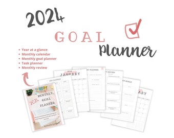 Monthly Goal Planner Printable Monthly Planner Printable Planner Goal ...