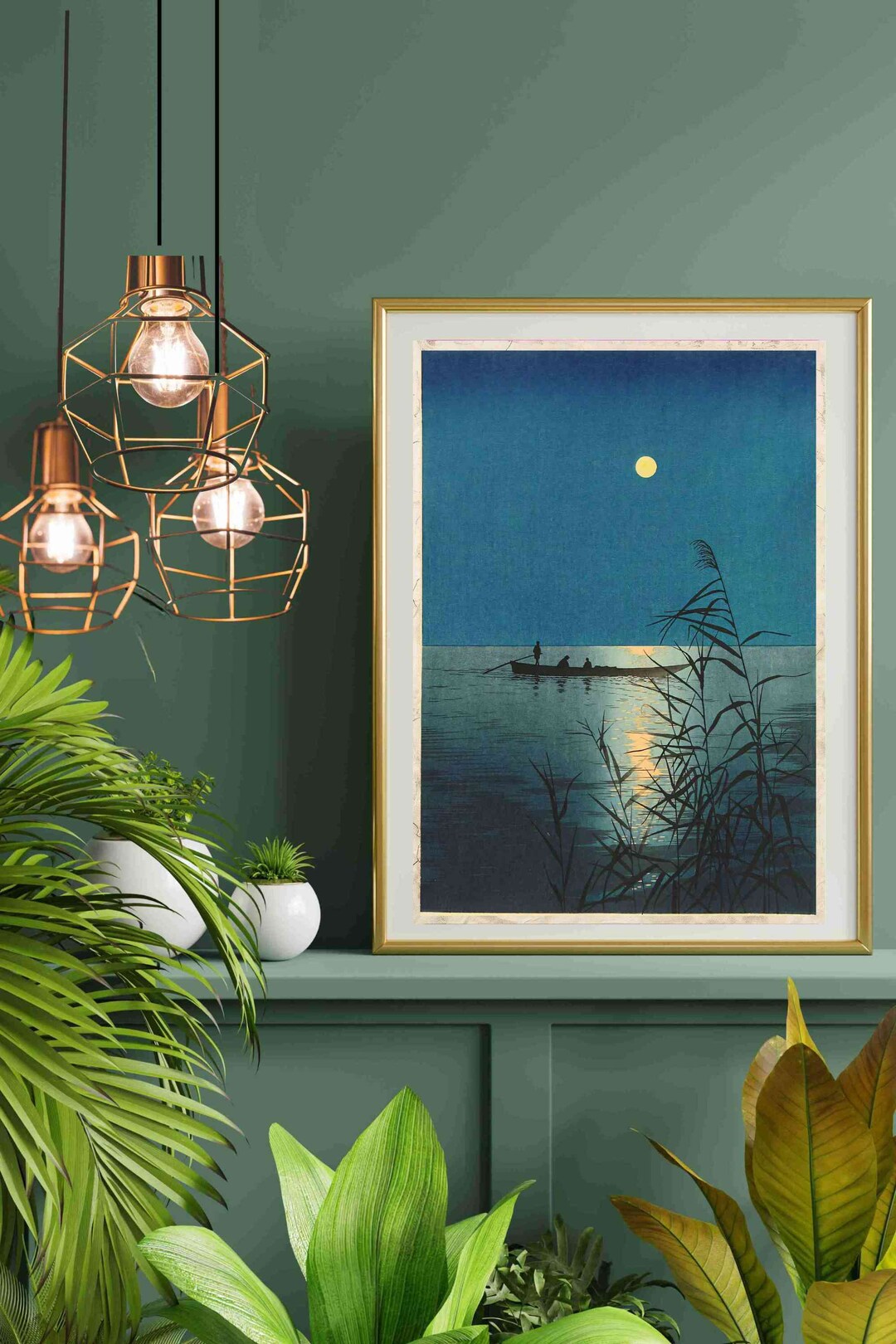 Art Print Vintage Japan Print Koho Shoda Biwa Lake Wall Decoration ...