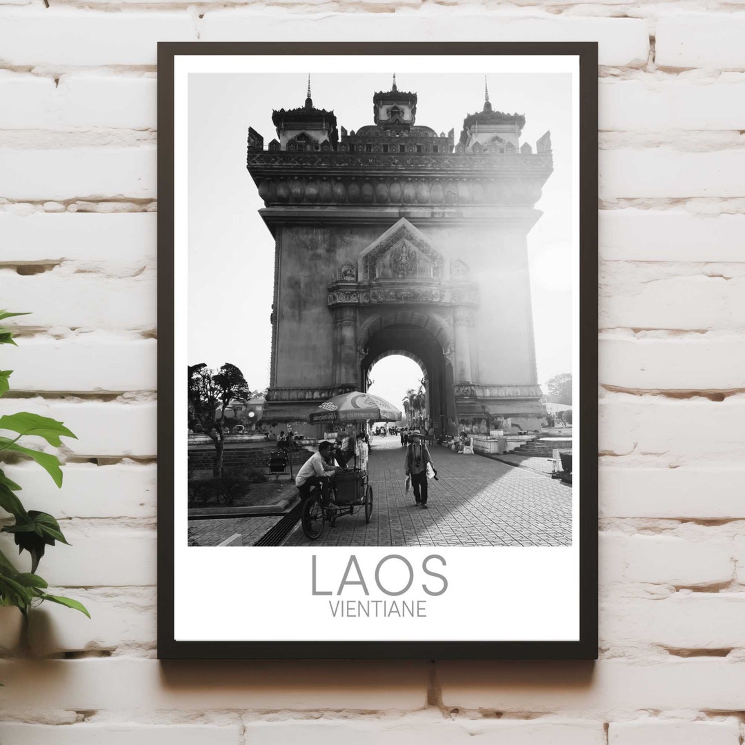 Laos Travel Poster Vientiane Laos Travel Photography Laos Poster Gift ...