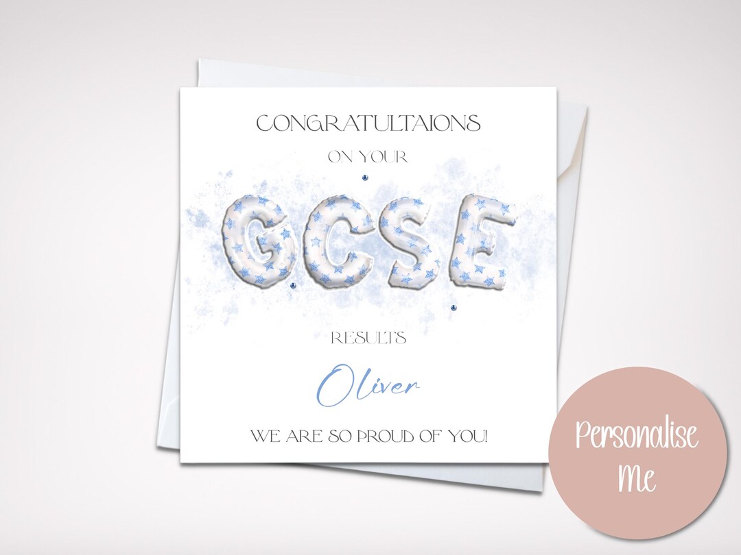 GCSE Results Card, Congratulations GCSE Card, G C S E Card, GCSE Card ...