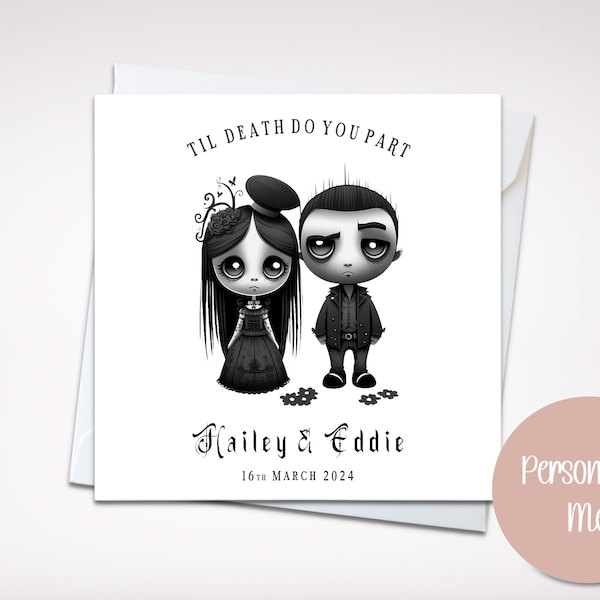 Gothic Wedding Card - Etsy UK