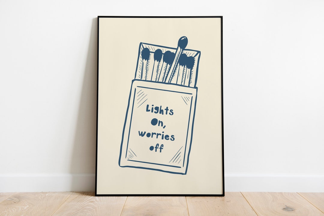 Matchbox Motivational Wall Art Print/match Box Quote Poster/wall Decor ...