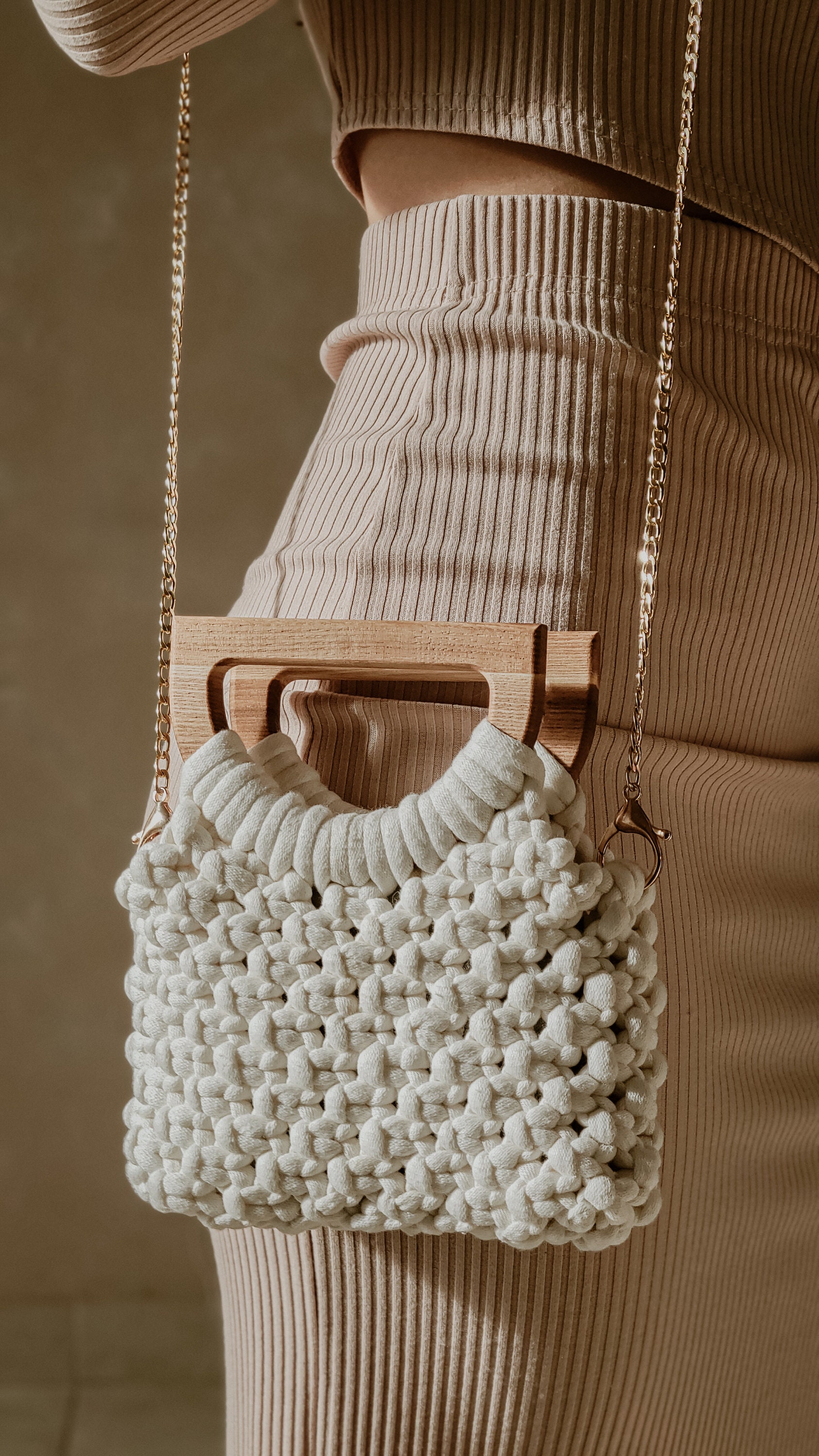 Handmade Bad. Macrame Shoulder Bad. White Mini Bag. Gift for Her - Etsy