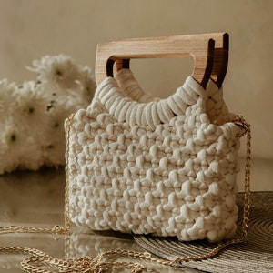 Handmade Bad. Macrame Shoulder Bad. White Mini Bag. Gift for Her - Etsy
