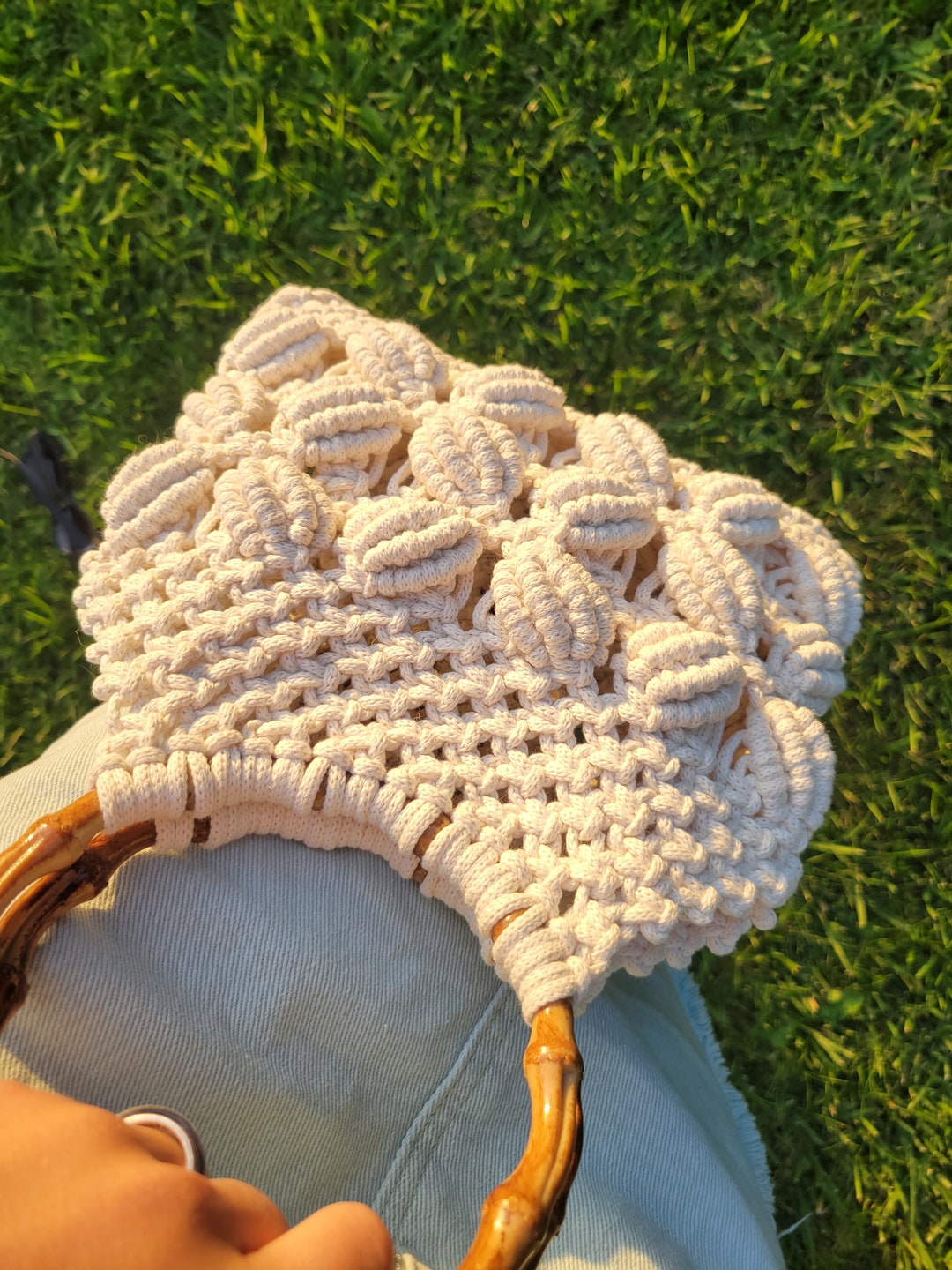 Macrame shell Bag. Bag With Shell Pattern. Small Light Handbag - Etsy UK