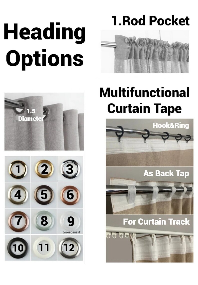 Faux Linen Boho Curtains,vintage Curtains,lace Curtains,patterned Sheer ...