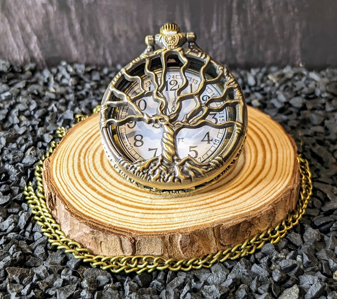 Brass Tree of Life Pocket Watch - Etsy