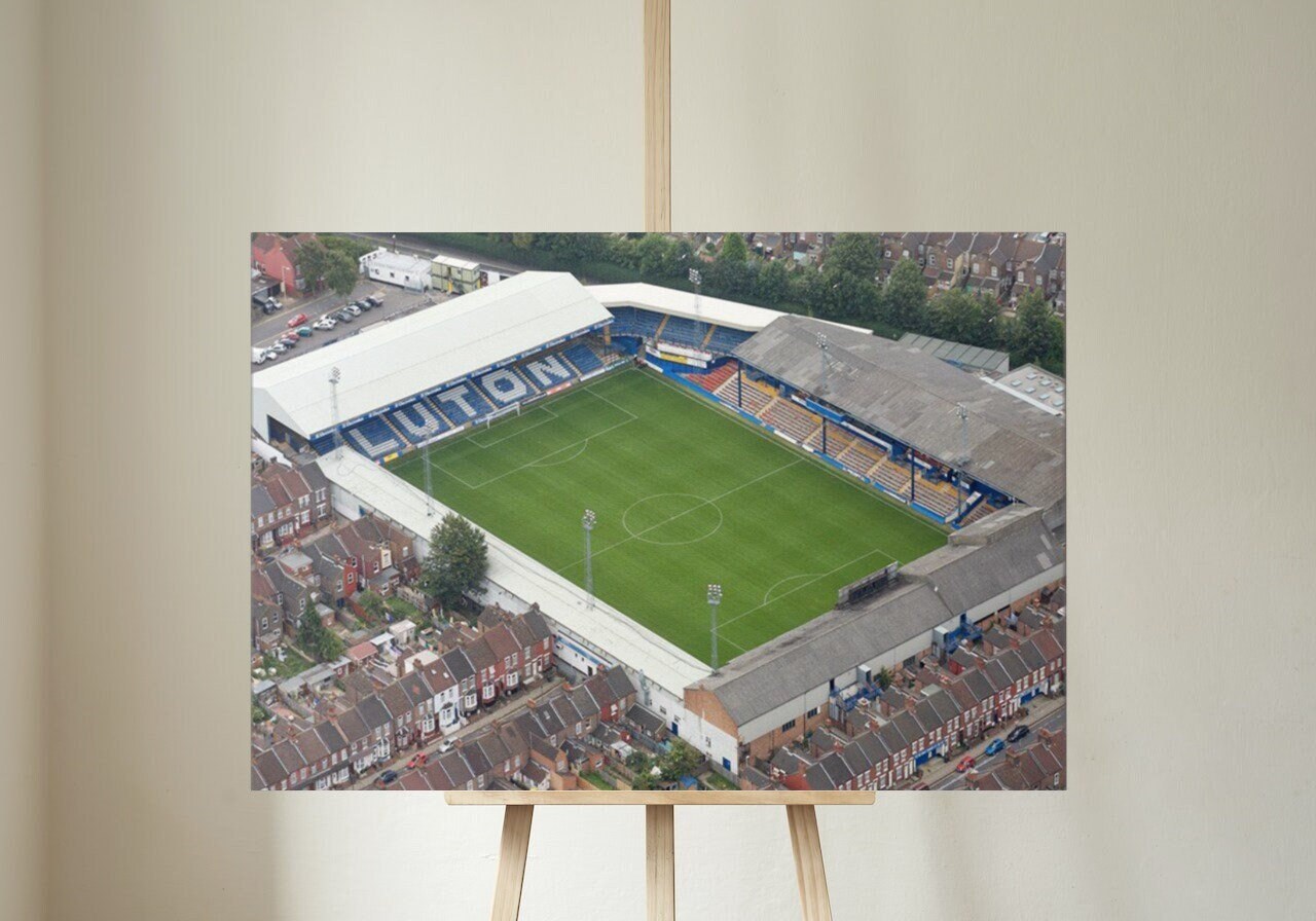 Luton Town Stadium, Kenilworth Road, Bird's Eye View. Available as ...