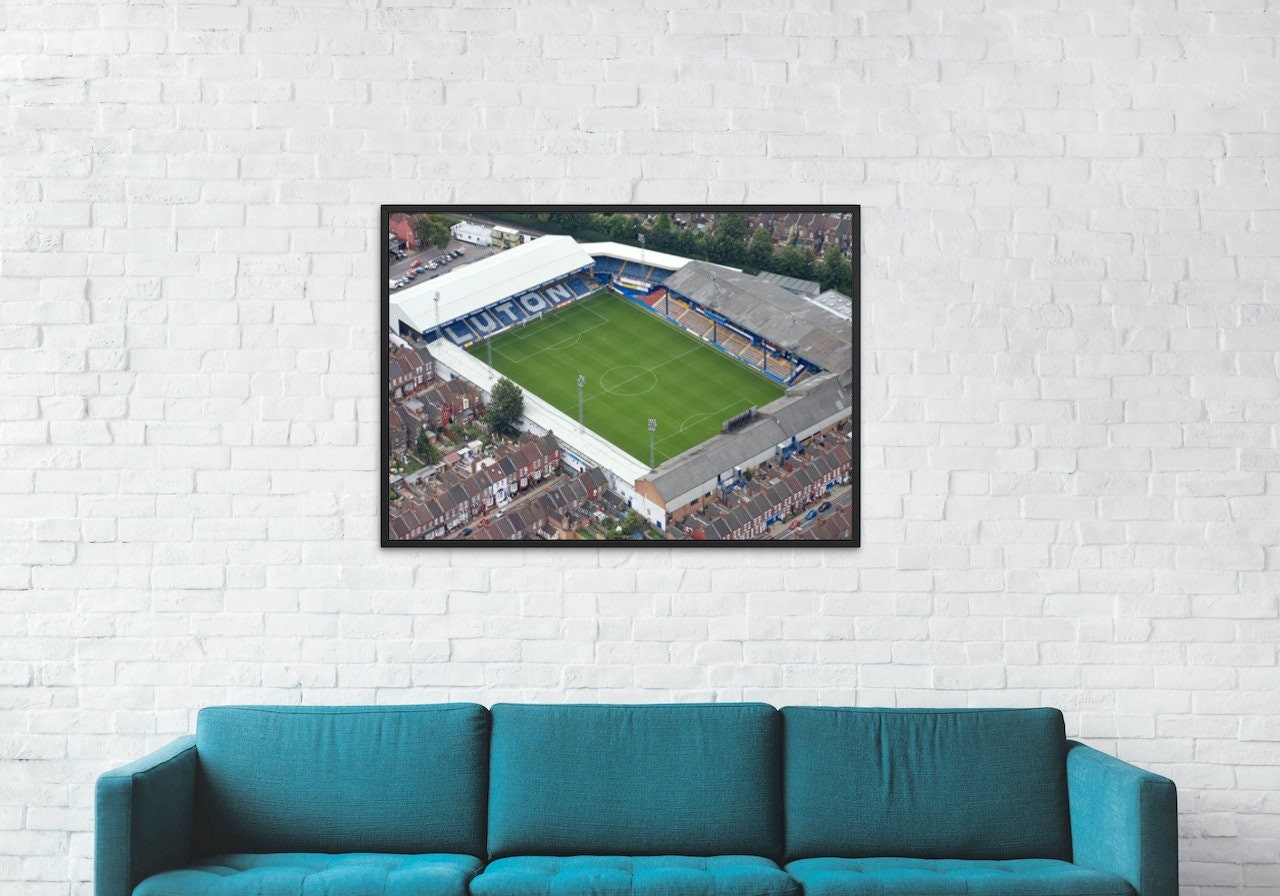 Luton Town Stadium, Kenilworth Road, Bird's Eye View. Available as ...