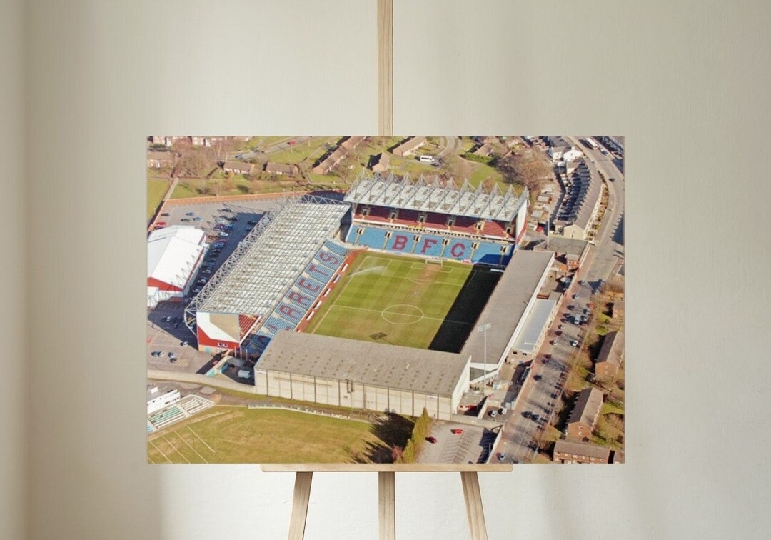 Burnley Stadium, Turf Moor, Bird's Eye View. Available as Framed ...