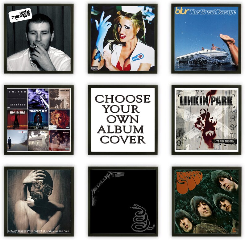 Choose Your Own Album Cover on Framed Canvas or Poster/print. Music ...