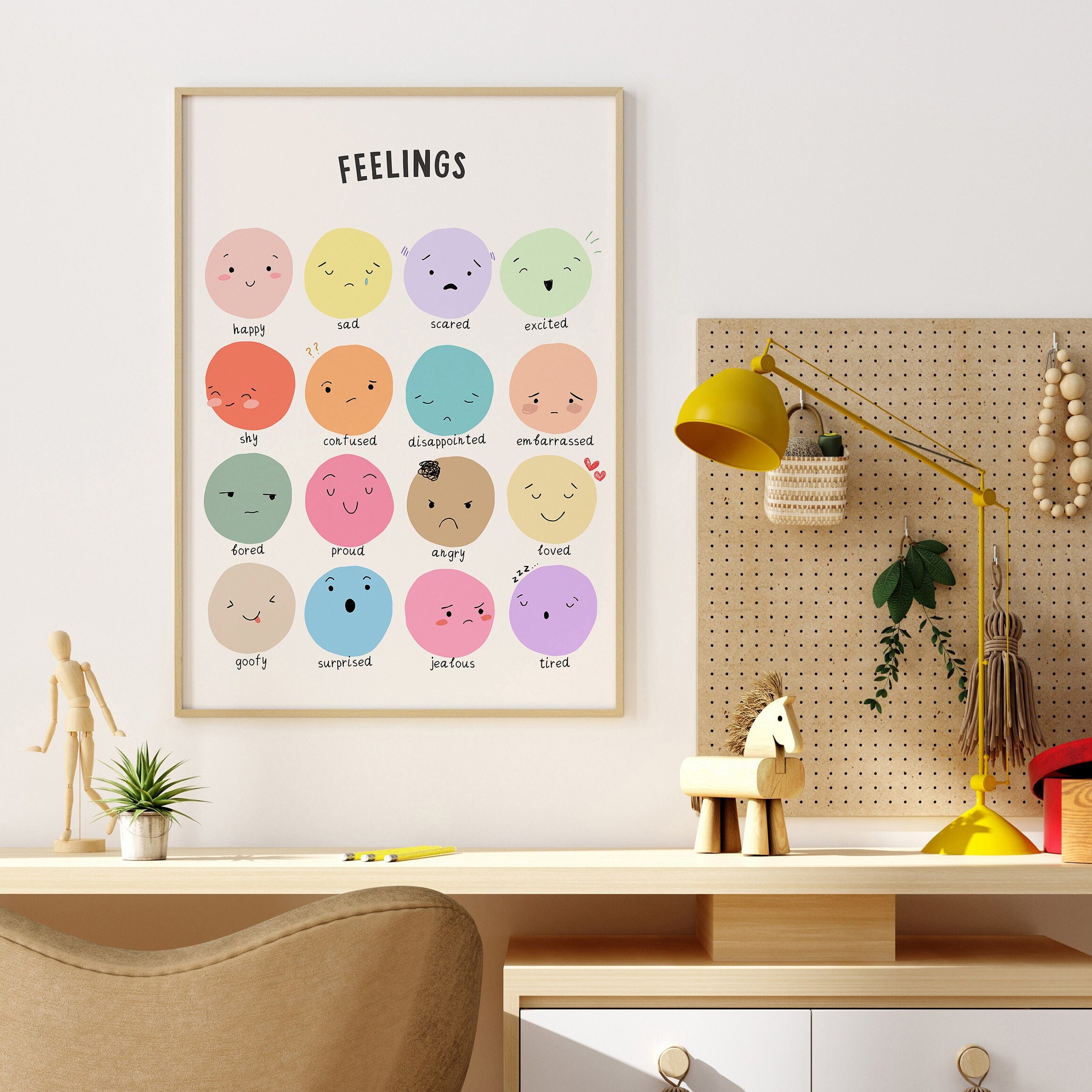 Feelings Poster, Kids Room Wall Art, Playroom Decor, Classroom Decor ...