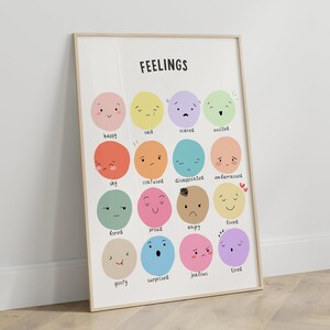 Feelings Poster, Kids Room Wall Art, Playroom Decor, Classroom Decor ...