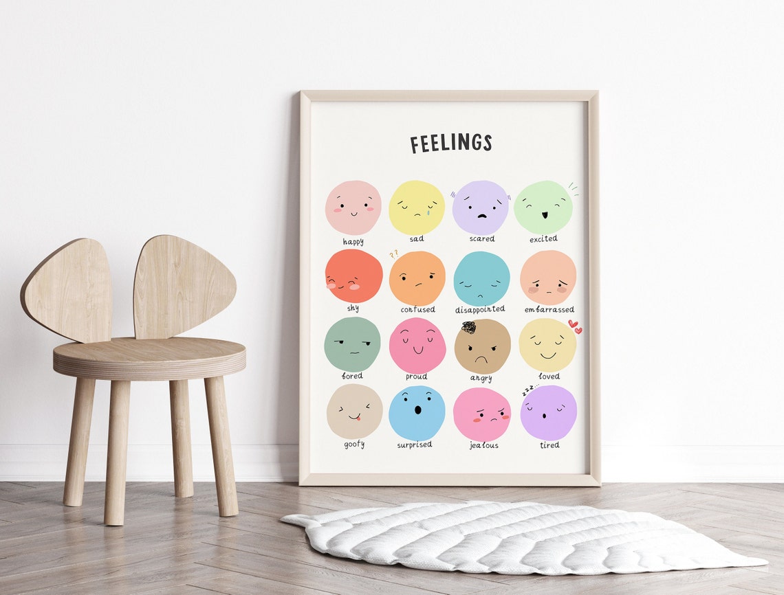 Feelings Poster, Kids Room Wall Art, Playroom Decor, Classroom Decor ...