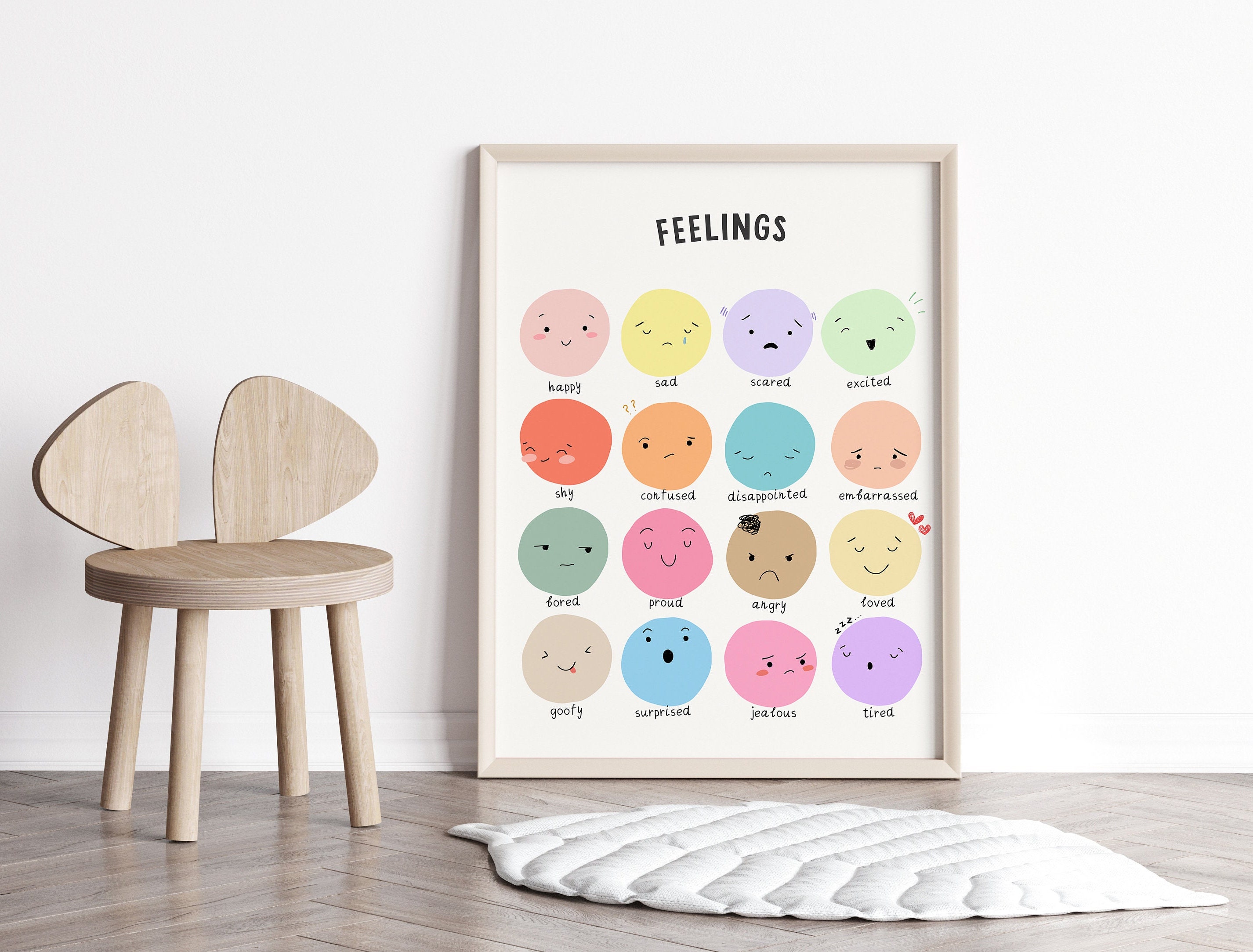 Feelings Poster, Kids Room Wall Art, Playroom Decor, Classroom Decor ...