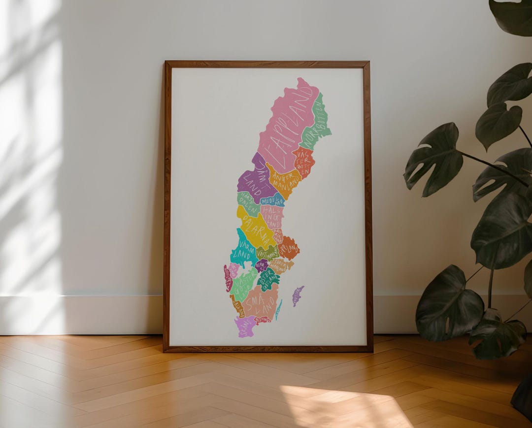 Sweden Map Print, Home Decor, Printable Wall Art, Digital Download - Etsy