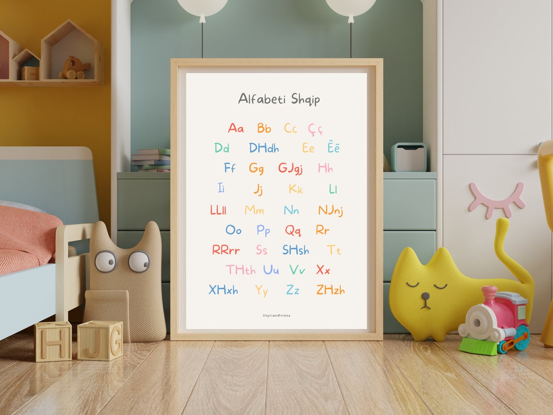 Albanian Alphabet and Days of the Week for Kids' Room (digital Prints ...