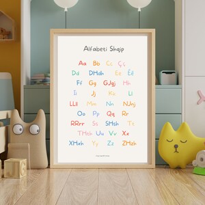 Albanian Alphabet and Days of the Week for Kids' Room (digital Prints ...