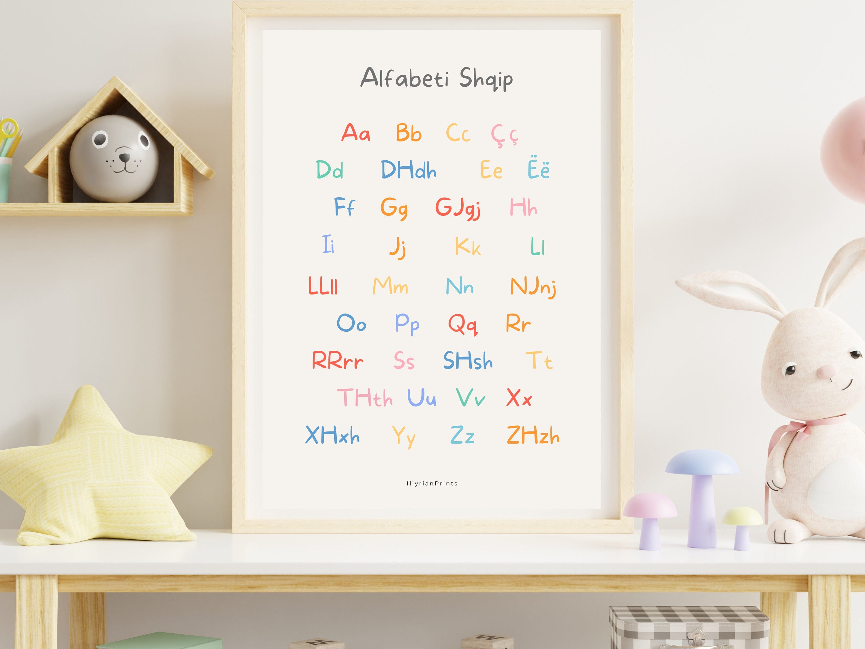 Albanian Alphabet and Days of the Week for Kids' Room (digital Prints ...