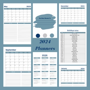 2024 Digital Selfcare Planner, E-planner 2024, English, Blue, White ...