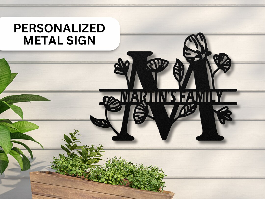 Personalized Die Cut Metal Sign, Personalized Housewarming Gift, Custom ...
