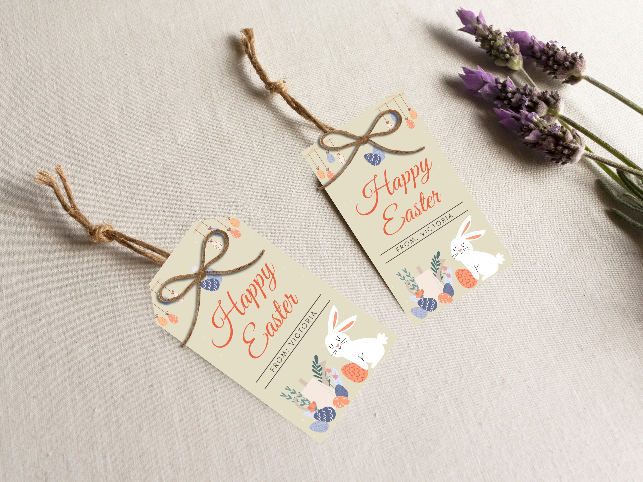 Personalized Easter Favor Tags Printable, Printable Easter Favor Tag ...