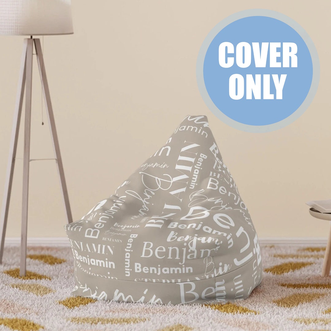 Personalized Name Bean Bag Chair Cover, Custom Bean Bag Chair Cover ...