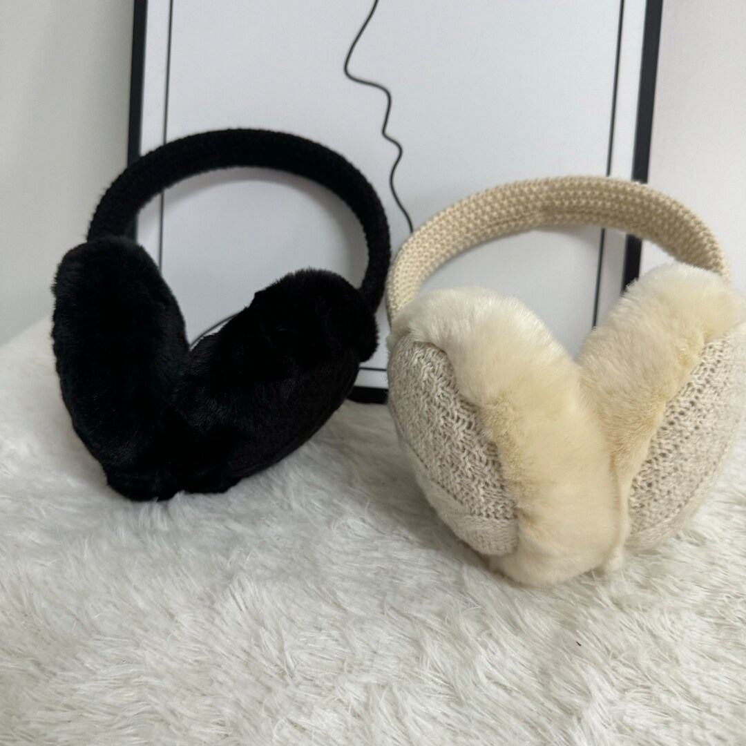 Women Winter Ski Earmuffs Adjustable Winter Warm Earmuffs Fluffy Ear ...