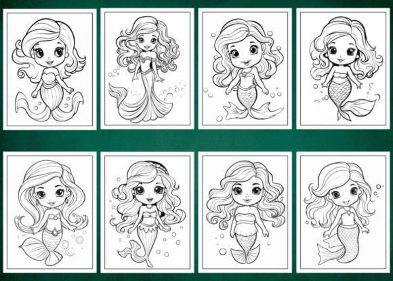 Mermaid Coloring Pages Mermaid Coloring Pages for Girls, Teens & Kids ...