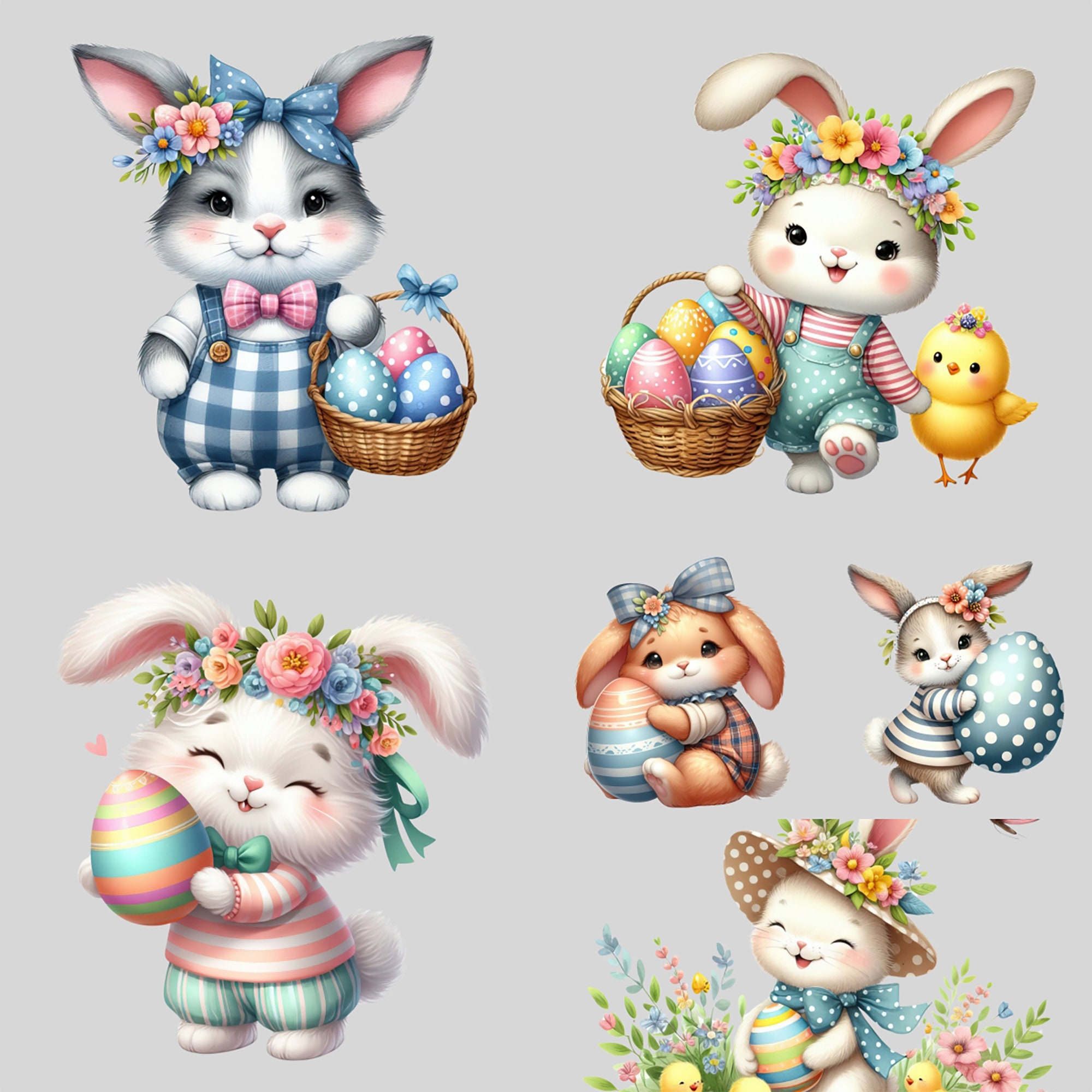 Rabbit Clipart Cute Rabbit Cartoon Bunnies Clipart Woodland Animal ...