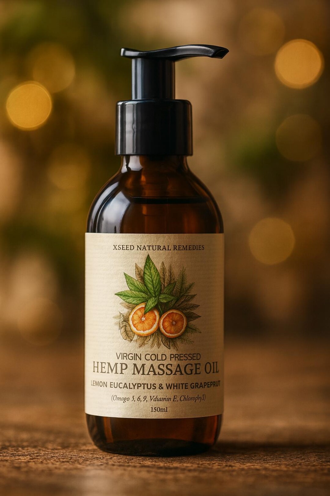 Citrus Hemp Massage Oil: Lemon Eucalyptus & White Grapefruit (150ml) - Etsy