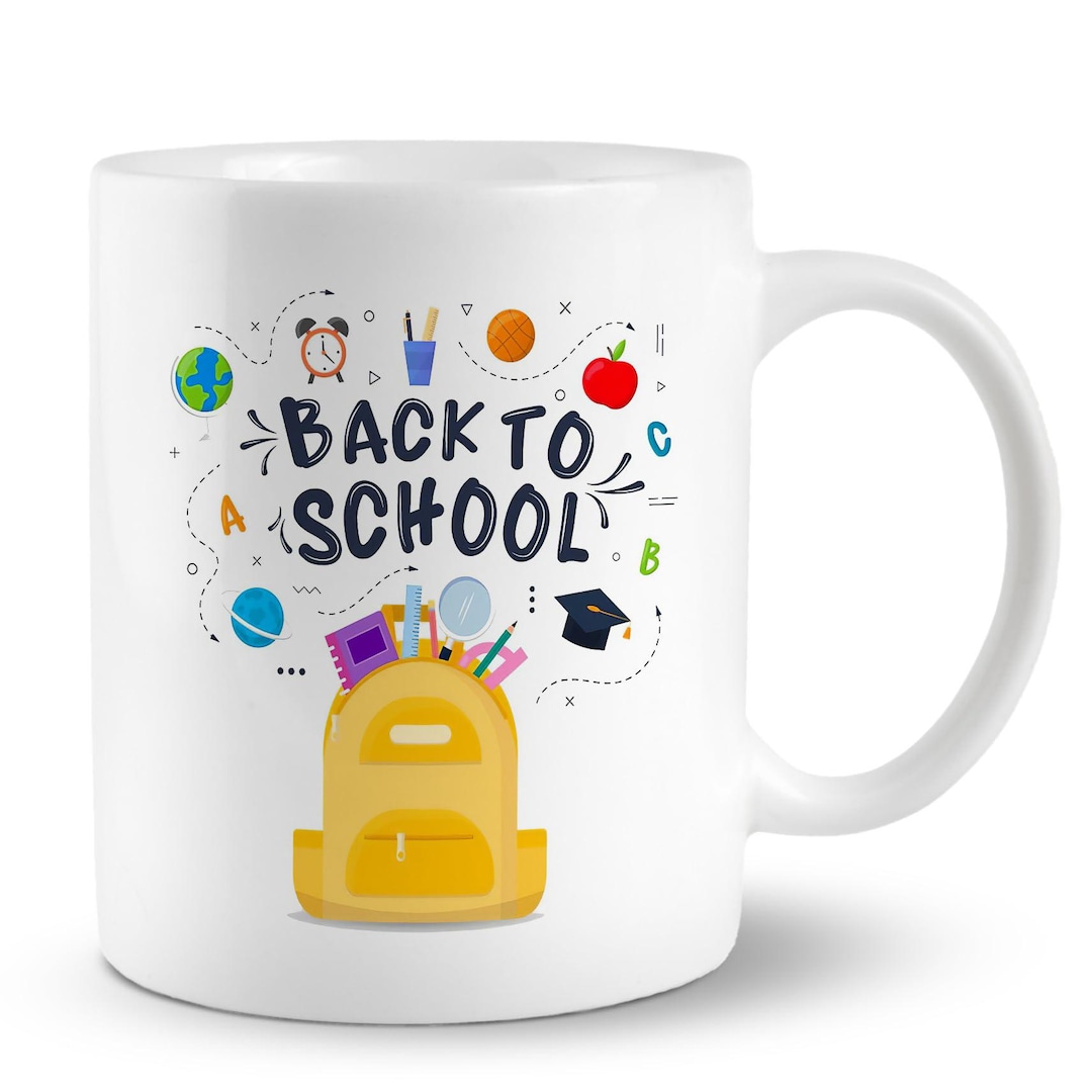 Back to School Mug School Bag Welcome New School Year Coffee Cup Gift ...
