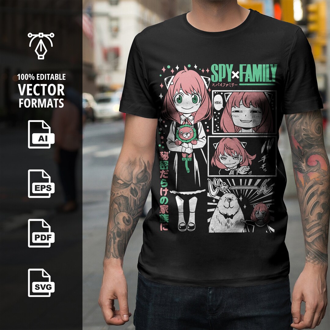 Anime Vector Design for Print on Demand Dtf, Dtg, Sublimation and ...