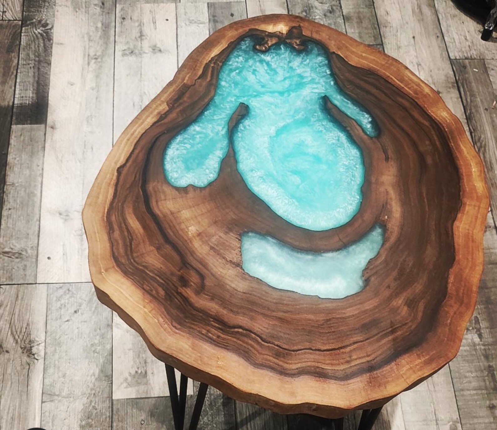 Italian Walnut Resin Coffee Table / Side Table - Etsy